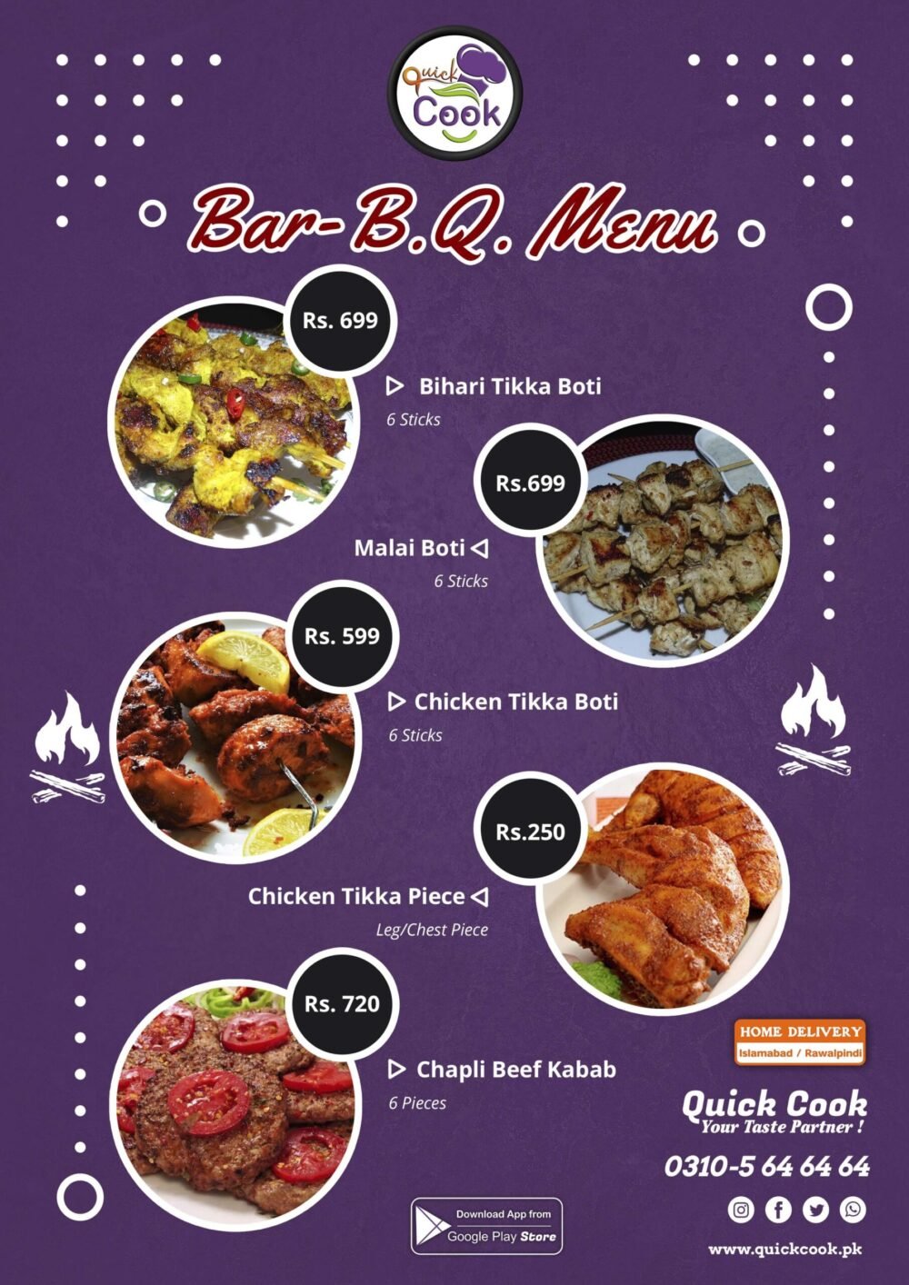 Menu - Quick Cook (Pvt) Ltd.